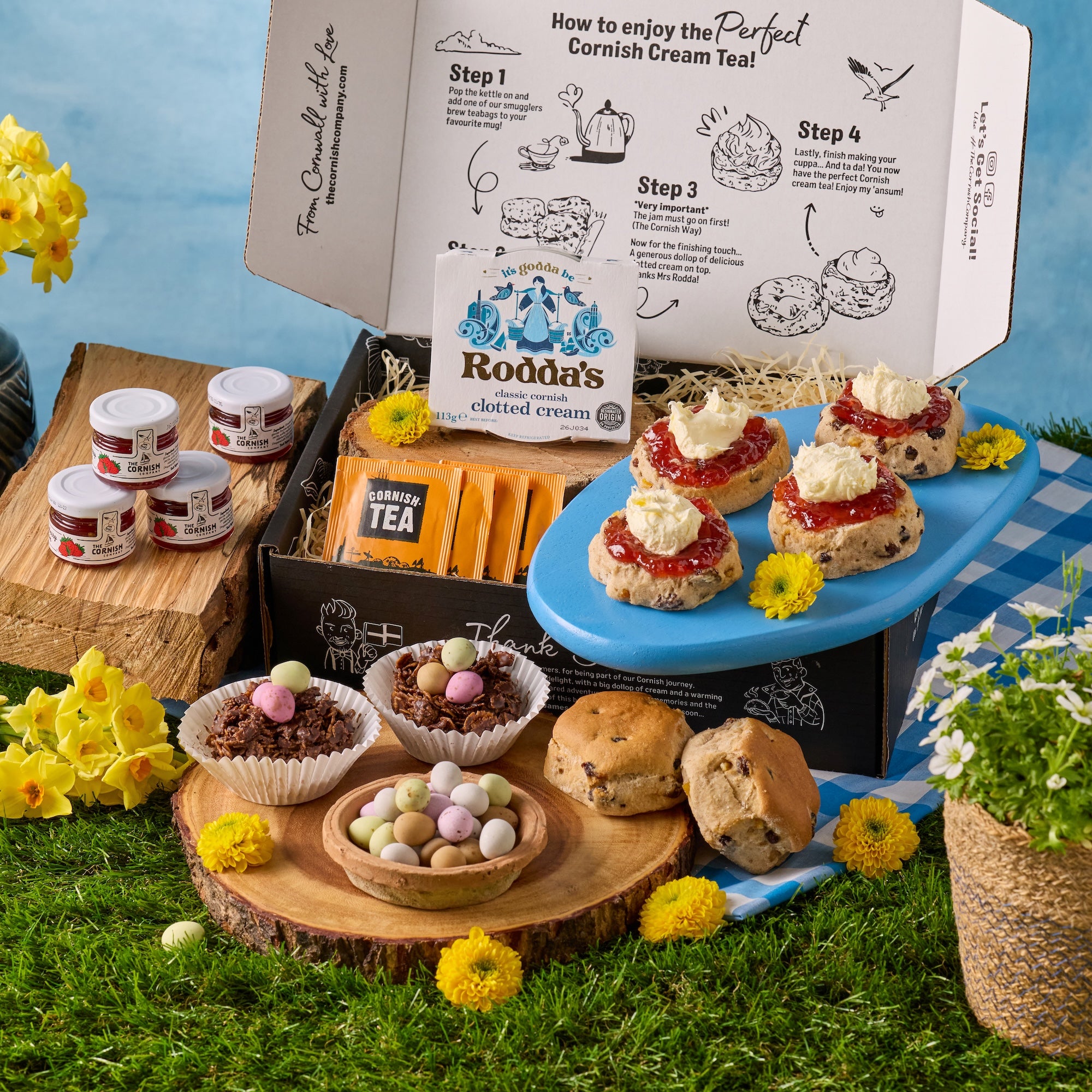 Easter Delight Cream Tea Hamper – The Cornish Company