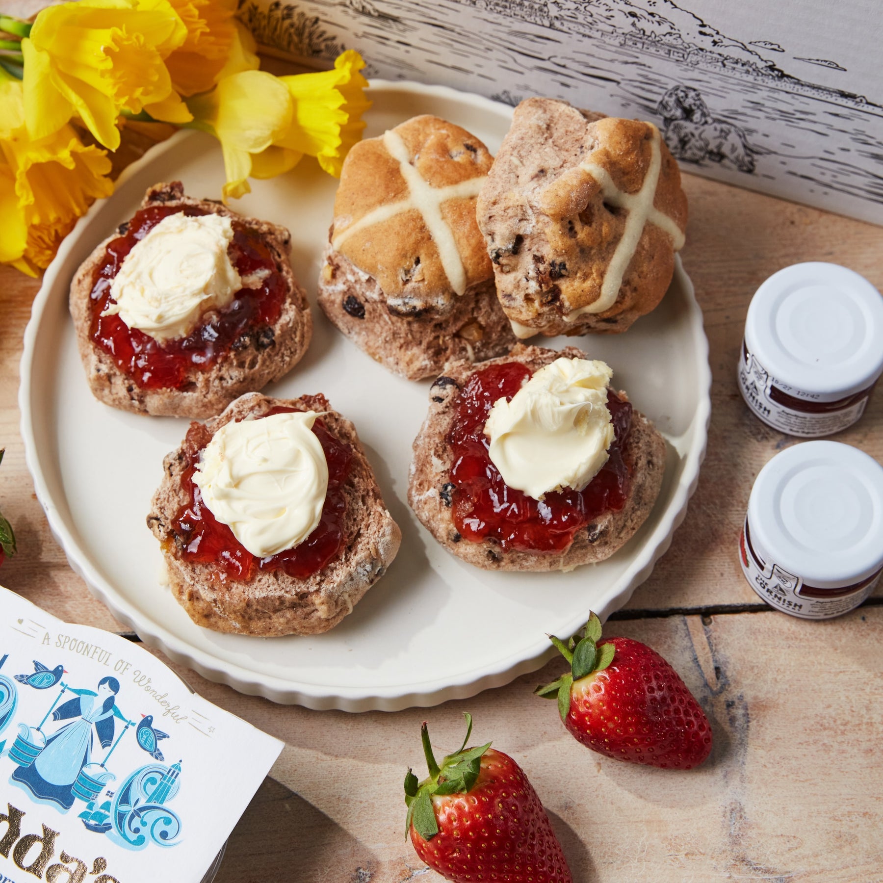The Hot Cross Scone Cream Tea Hamper – The Cornish Company