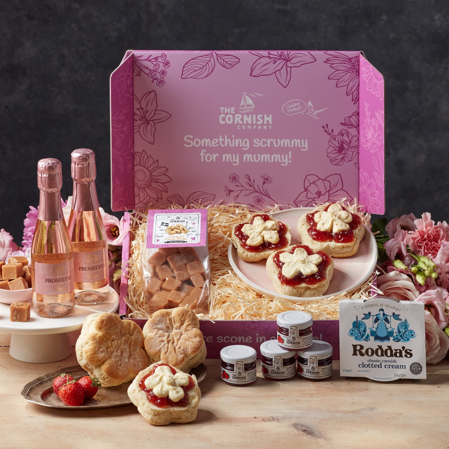 The Petals & Prosecco Hamper – The Cornish Company