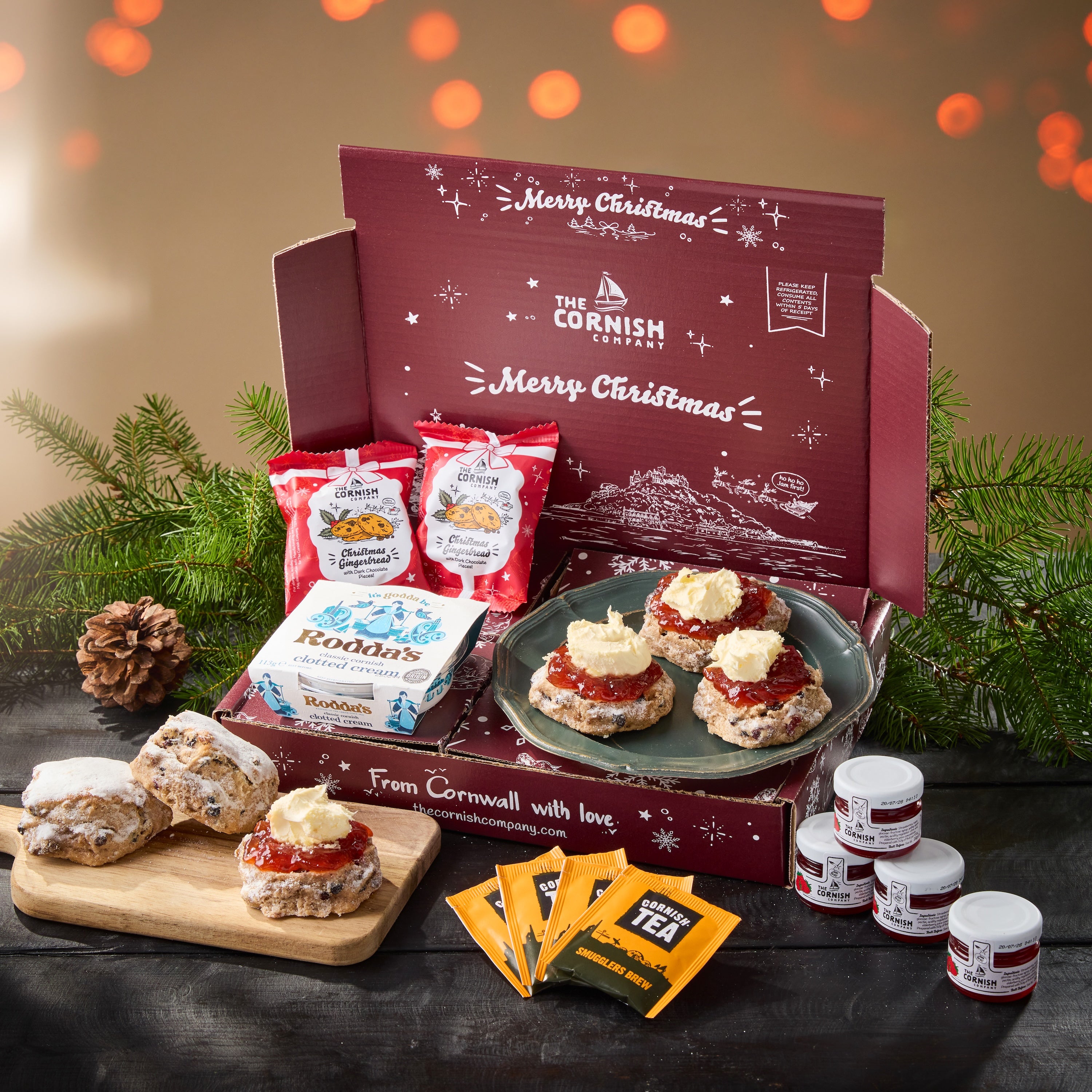 The Christmas Cream Tea Hamper – The Cornish Company