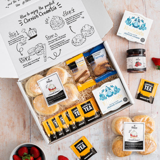 The Cream Tea Hamper Extra Scones, Jam & Cream – The Cornish Company